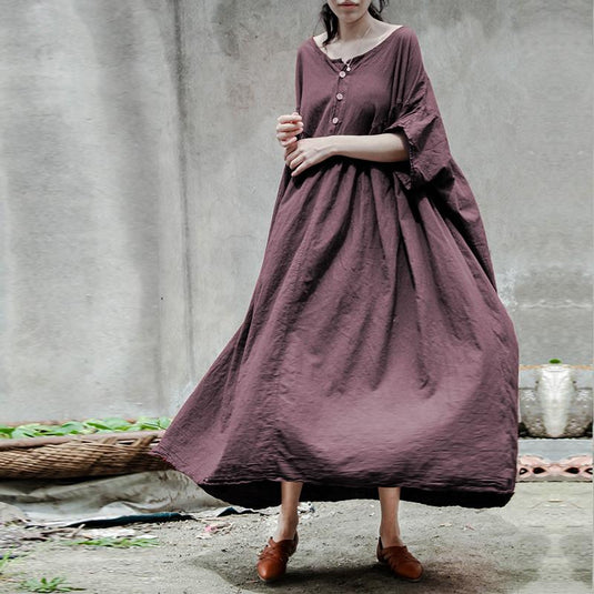 Zen Days Linen Maxi Dress – Buddhatrends
