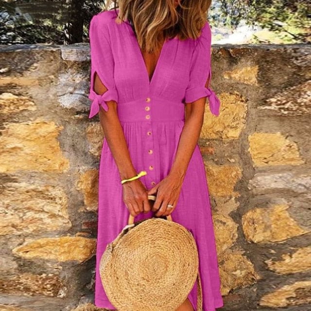 Helena Modest Button Up Dress – Buddhatrends